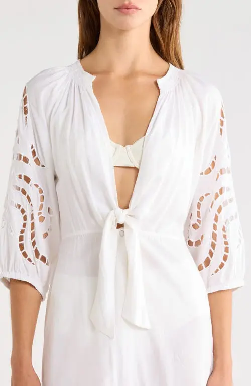 VIX PAULA HERMANNY Alice Cover-up Chemise - Off White