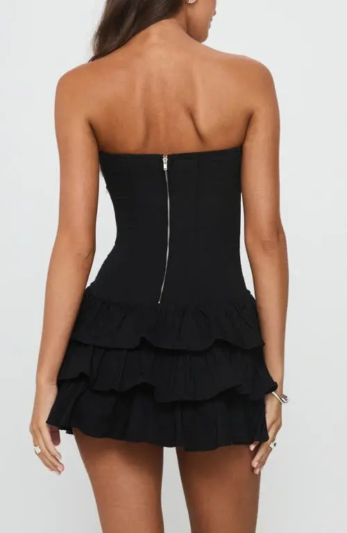 Princess Polly Valentia Tiered Ruffle Strapless Mini Dress