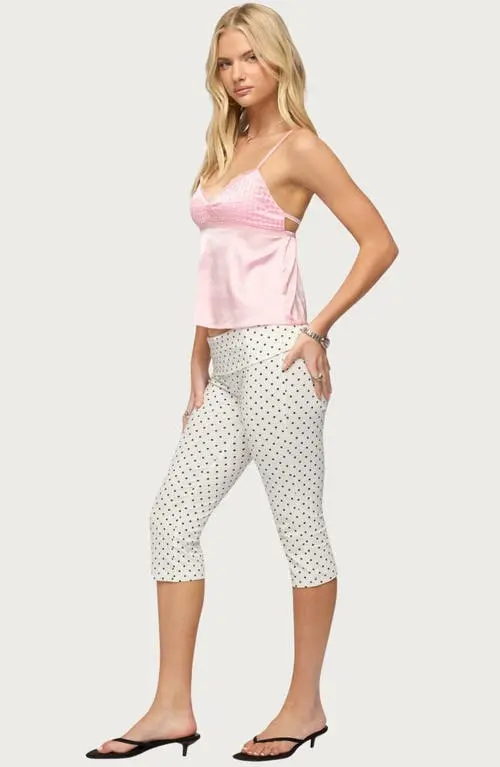 EDIKTED Blanca Lace Trim Satin Camisole