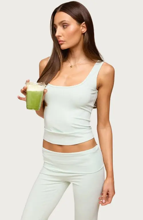 EDIKTED Kiarra Scoop Neck Tank - Mint