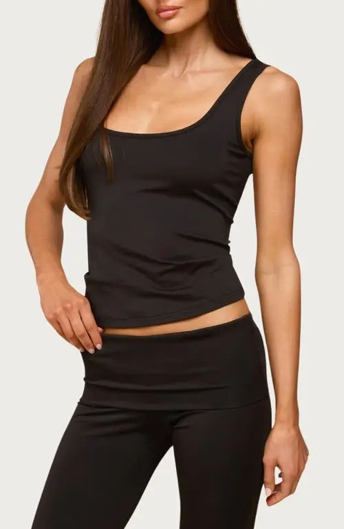 EDIKTED Kiarra Scoop Neck Tank - Black