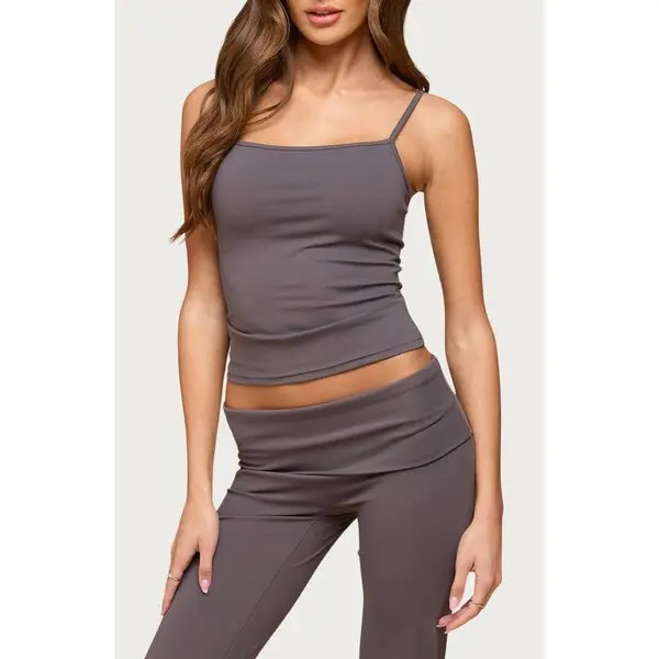 EDIKTED Blonka Cropped Camisole - Gray