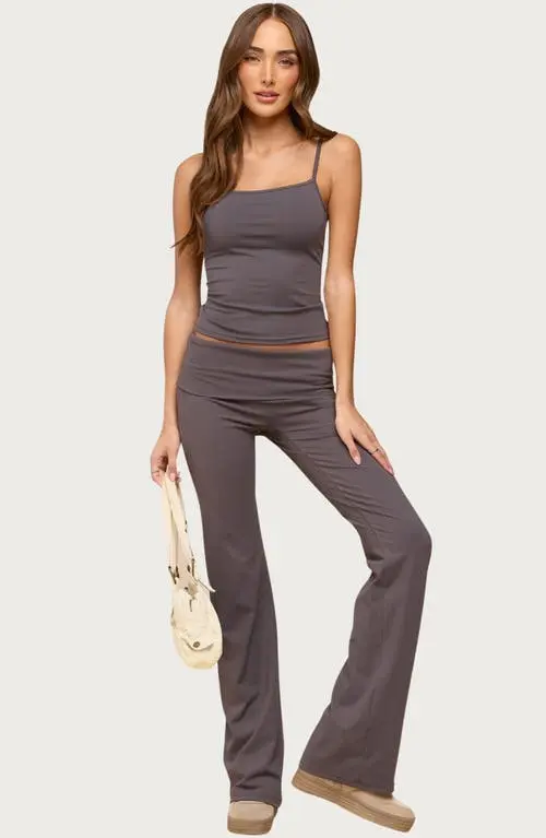 EDIKTED Blonka Cropped Camisole - Gray