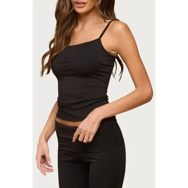 EDIKTED Blonka Crop Camisole - Black