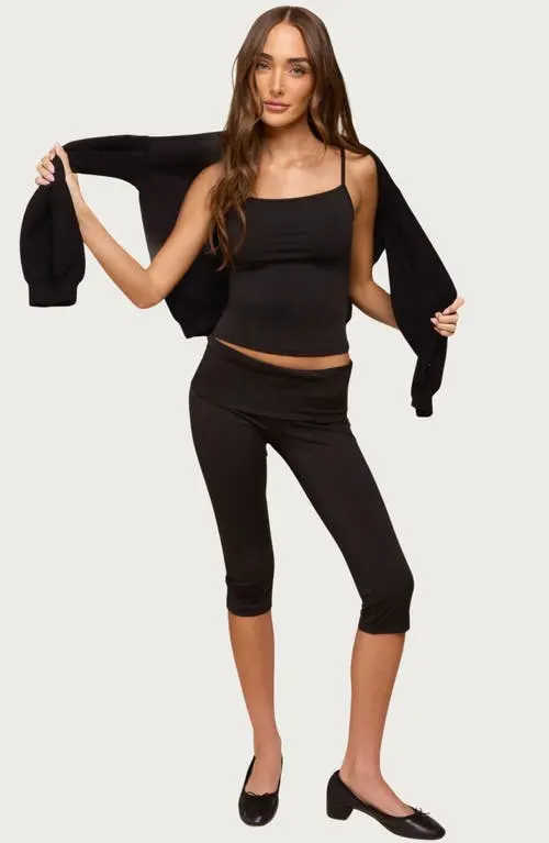 EDIKTED Blonka Crop Camisole - Black