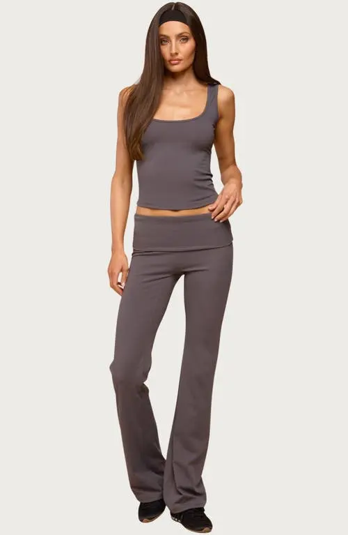 EDIKTED Kiarra Scoop Neck Tank - Gray