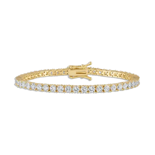 Alexa Leigh 14k Gold Filled Crystal Tennis Bracelet - Yellow Gold
