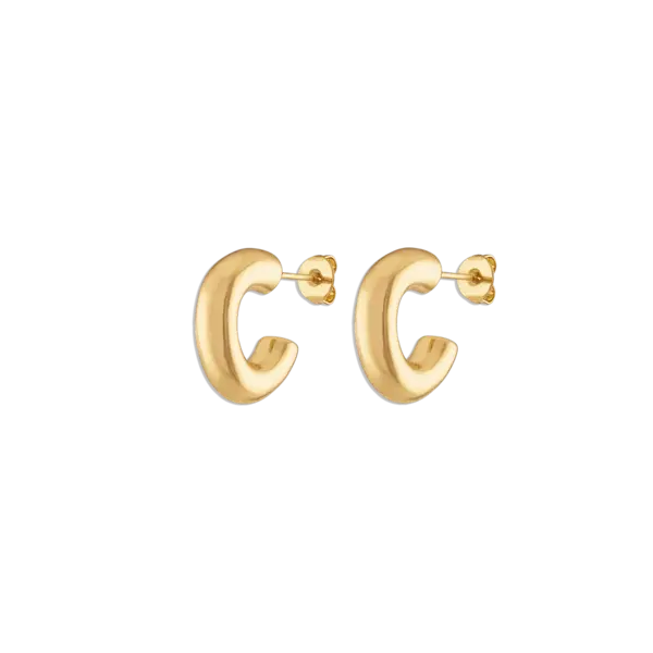 Alexa Leigh All The Time Hoop Earrings - Yellow Gold