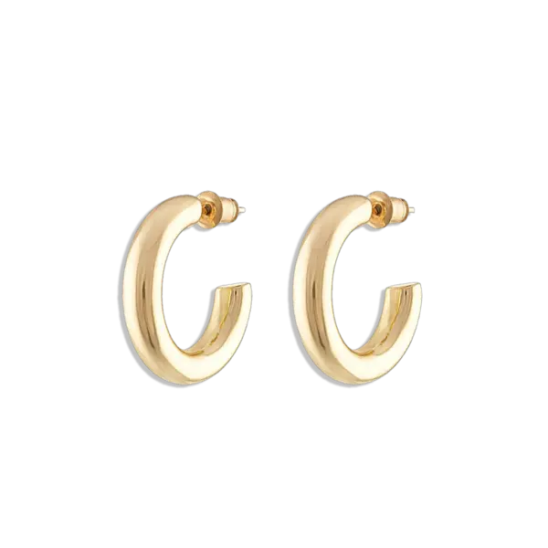 Alexa Leigh Everyday Hoop Earrings - Yellow Gold