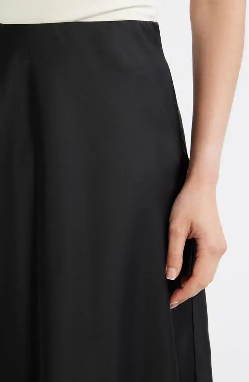 TAHARI ASL Lace Trim Satin Slip Skirt