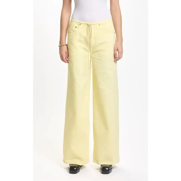 DAZE Madison Tie Waist Wide Leg Jeans