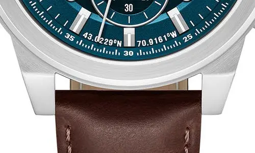Timberland Fast Strike Chronograph Stainless Steel Watch With Leather Strap - Tan