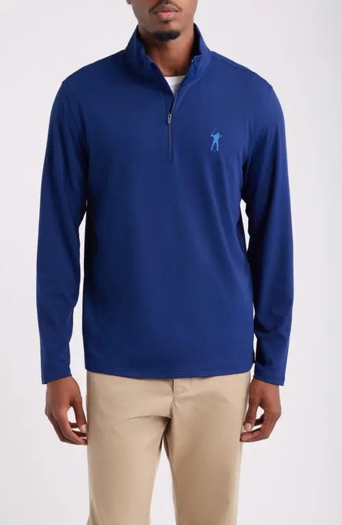 EASTSIDE GOLF Signature Quarter Zip Pullover - Navy