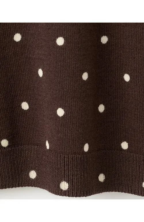 Mango Polka Dot Fine Knit Sweater
