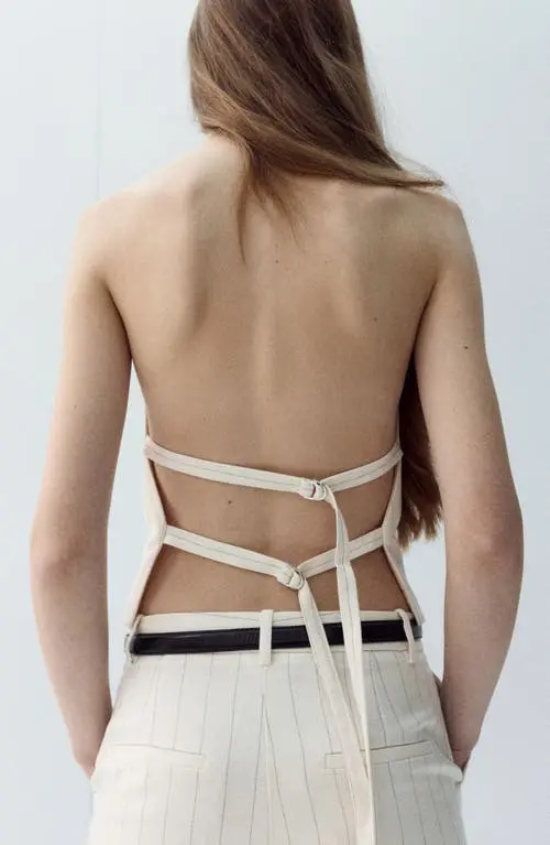 Mango Open Back Halter Top