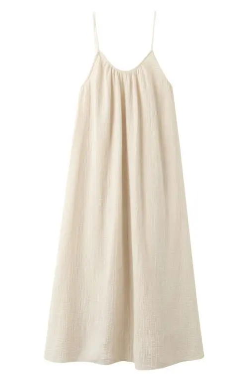 Mango Sleeveless Cotton Nightgown - Ecru