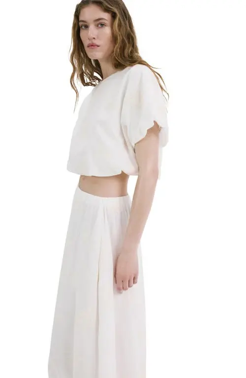 Mango Embroidered Cotton Maxi Skirt