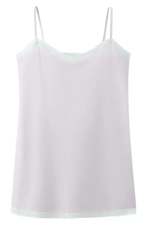 Mango Lace Trim Cotton Nightgown - Lilac