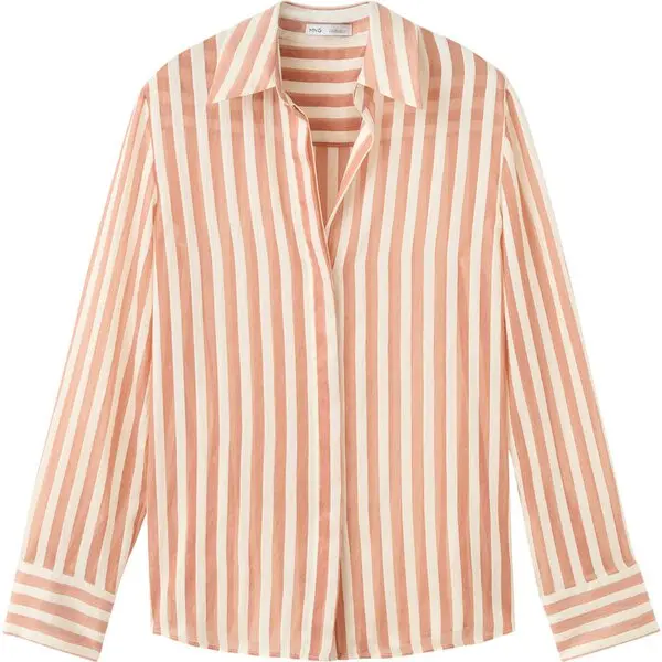 Mango Striped Semisheer Woven Shirt
