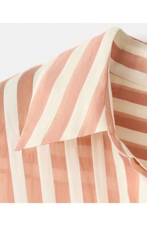 Mango Striped Semisheer Woven Shirt
