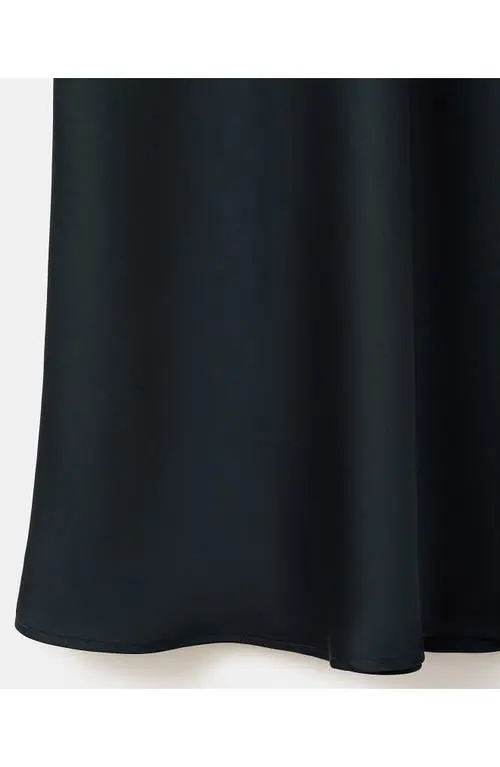 Mango Lace Trimmed Satin Midi Slipdress