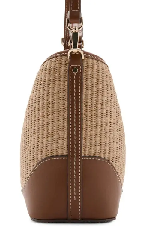 Mango Contrasting Canvas & Faux Bucket Bag