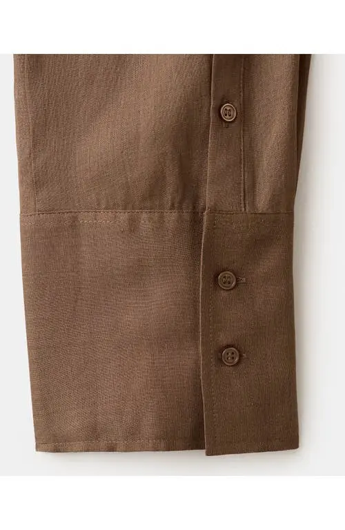 Mango Ramie Tie-front Sleeveless Top