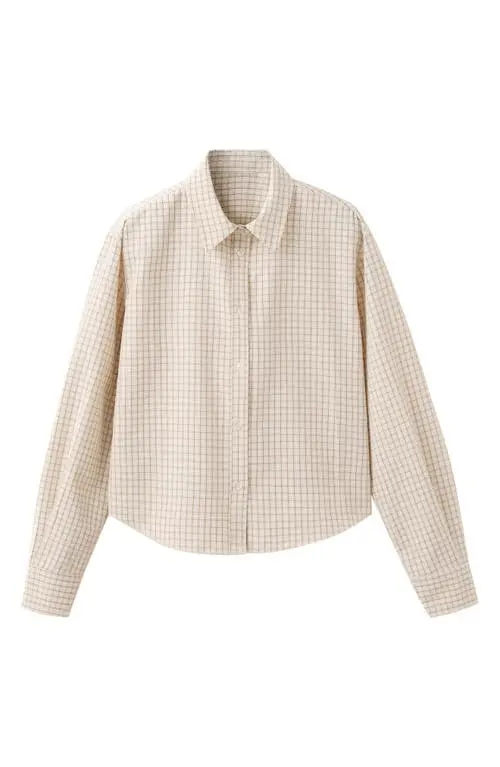 Mango Checked Cotton-blend Shirt