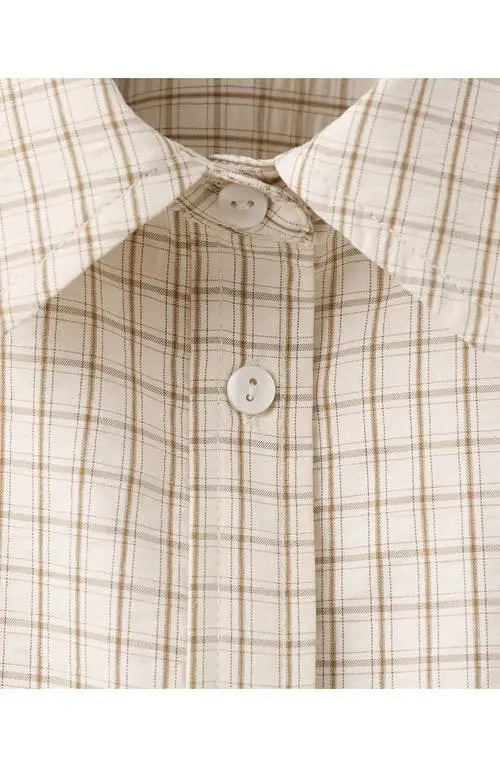 Mango Checked Cotton-blend Shirt