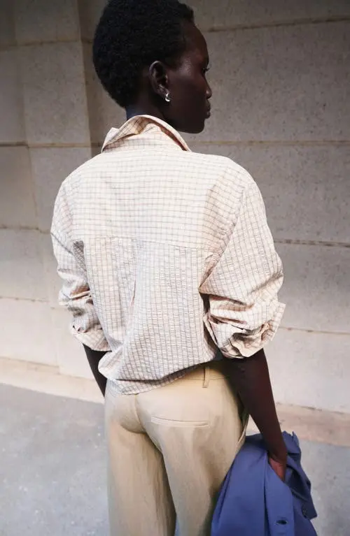 Mango Checked Cotton-blend Shirt