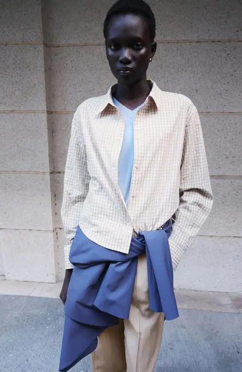 Mango Checked Cotton-blend Shirt