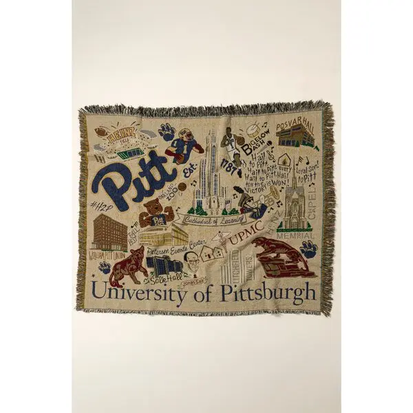 UNCOMMON GOODS Woven College Blankets - University Of Pittsburgh