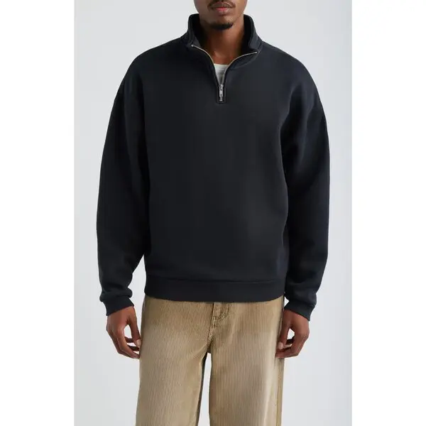 ELWOOD Oversize Core Quarter Zip Sweatshirt - Vintage Black