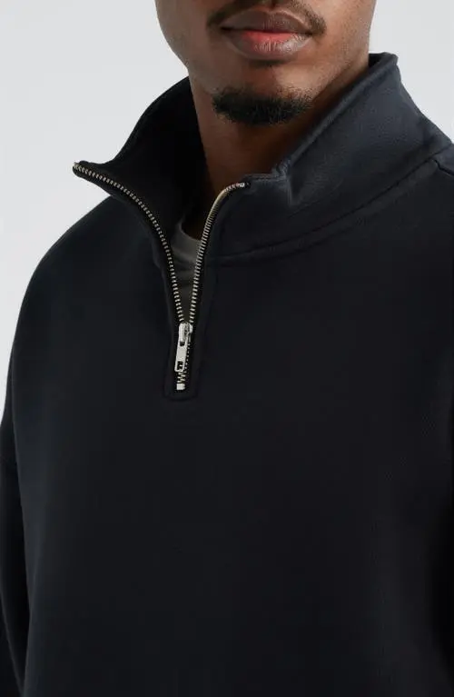 ELWOOD Oversize Core Quarter Zip Sweatshirt - Vintage Black