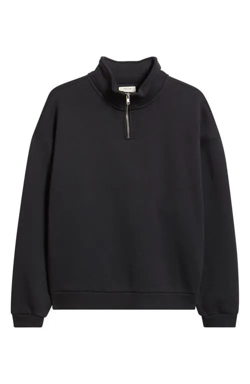 ELWOOD Oversize Core Quarter Zip Sweatshirt - Vintage Black
