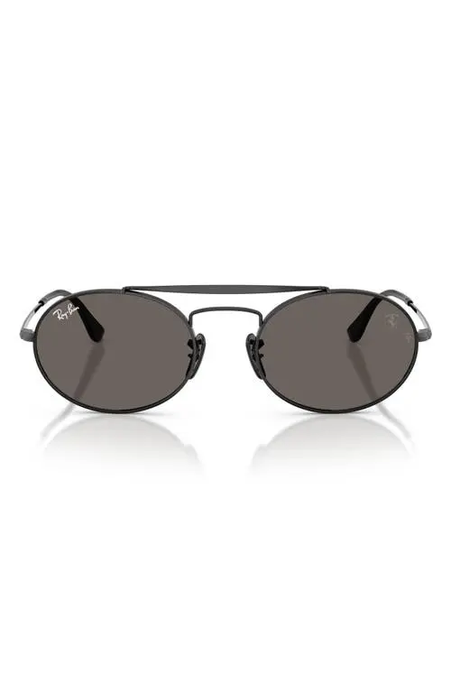 Ray-ban Oval Sunglasses - Black/dark Grey