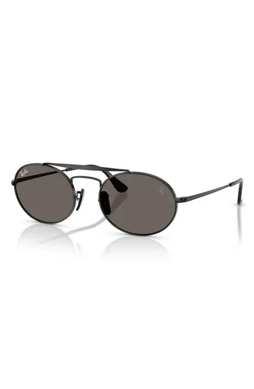 Ray-ban Oval Sunglasses - Black/dark Grey