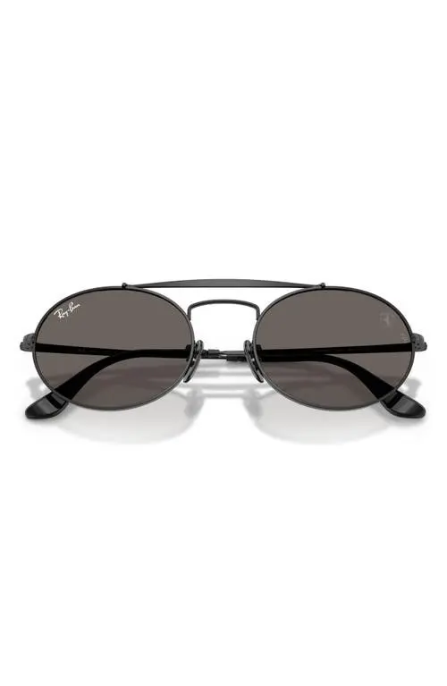 Ray-ban Oval Sunglasses - Black/dark Grey