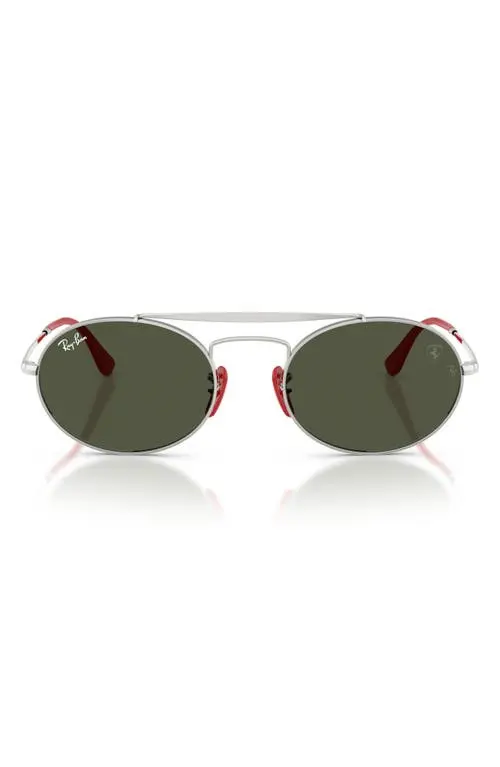 Ray-ban Oval Sunglasses - Silver/green