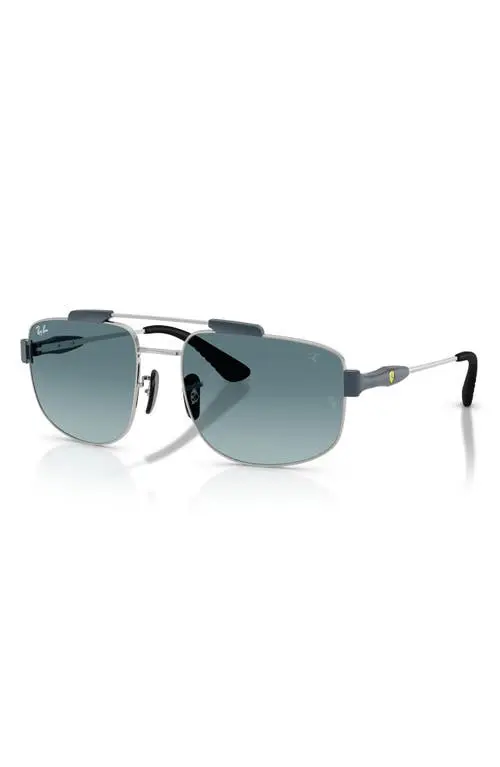 Ray-ban Gradient Square Sunglasses - Silver/blue Gradient Grey