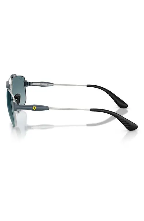 Ray-ban Gradient Square Sunglasses - Silver/blue Gradient Grey