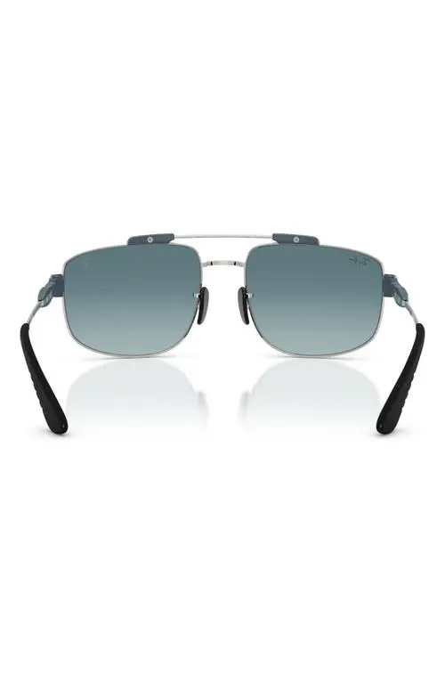 Ray-ban Gradient Square Sunglasses - Silver/blue Gradient Grey