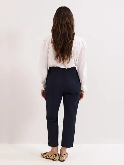 PHASE EIGHT Miah High Rise Cropped Trousers - Navy
