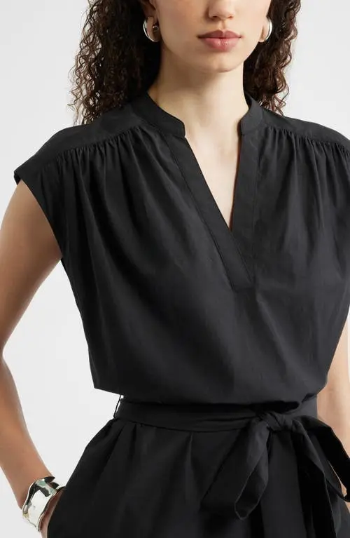Nordstrom Sleeveless Belted Mini Dress - Black