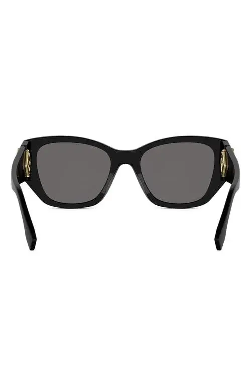 Fendi Cat Eye Sunglasses - Shiny Black/smoke