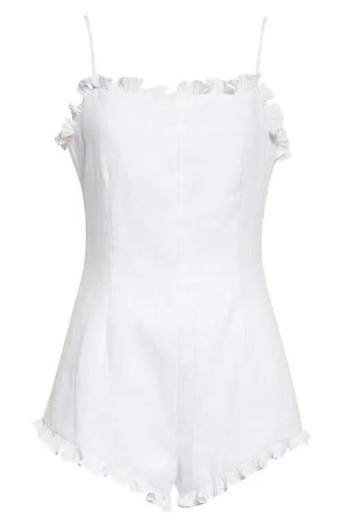 Posse Florence Frill Trim Romper - Ivory