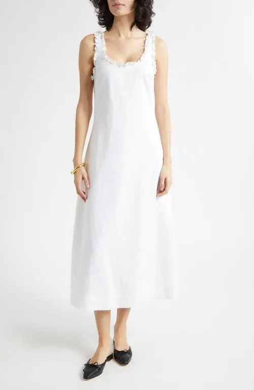 Posse Florence Sleeveless Linen Maxi Dress - Ivory