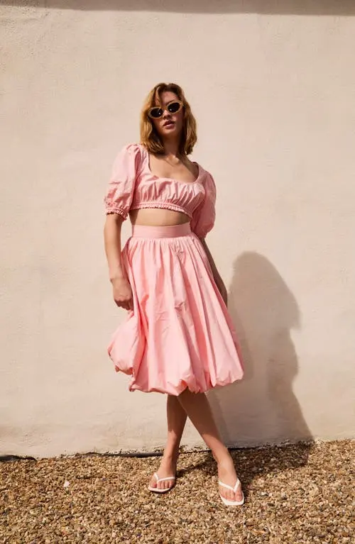 EXTRO & VERT Tessa Bubble Hem Midi Skirt