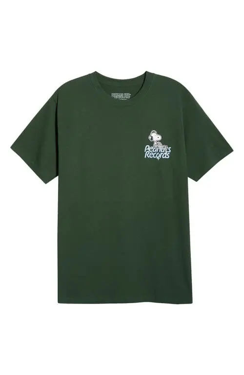 THE FORECAST AGENCY Peanuts® Records Cotton Graphic T-shirt
