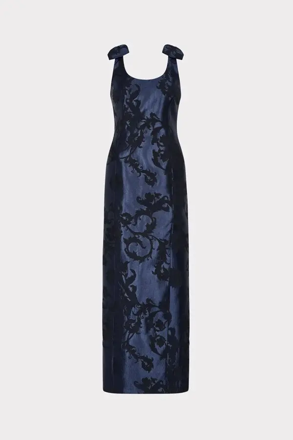MILLY Kaelynn Floral Jacquard Gown